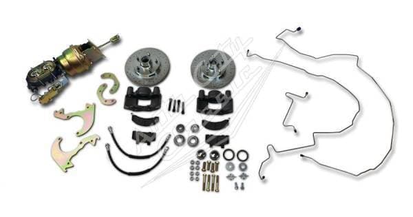 Complete gold 4 wheel disc brake conversion kit for 1958,...